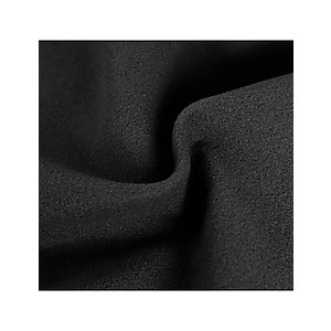 Hooever Women's Winter Wool Coat Casual Notch Lapel Single-Breasted Peacoat(Black-M)