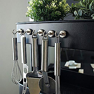 WAKUSEI Magnetic Hooks 25 lbs for Kitchen, Refrigerator, Towels, Grill, Tool Box, Office, Wall Mounting or Outdoor Hanging, 12 Packs