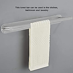 Bathroom Hardware Tower Bar, Stainless Steel Towel Rack, Rustproof Hand Towel Holder Wall Mounted Towel Single BarCloth Hanger for Bathroom Laundry Room(50cm)