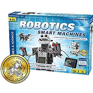 Thames & Kosmos | Robotics Smart Machines | Robotics for Kids 8 and up | STEM Kit builds 8 Robots | Full Color Manual to help with assembly | Requires tablet or smartphone | Parents' Choice Gold Award