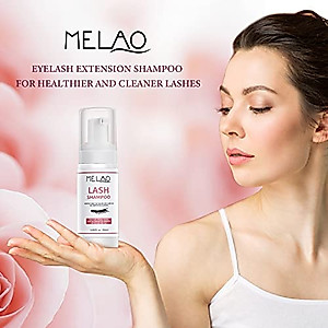 Mererke_Pretty Eyelash Extension Cleanser, Lash Shampoo for Lash Extensions, Lash Cleanser for Extensions, Paraben & Sulfate Free lash shampoo for Salon and Home Use 1.69 fl.oz