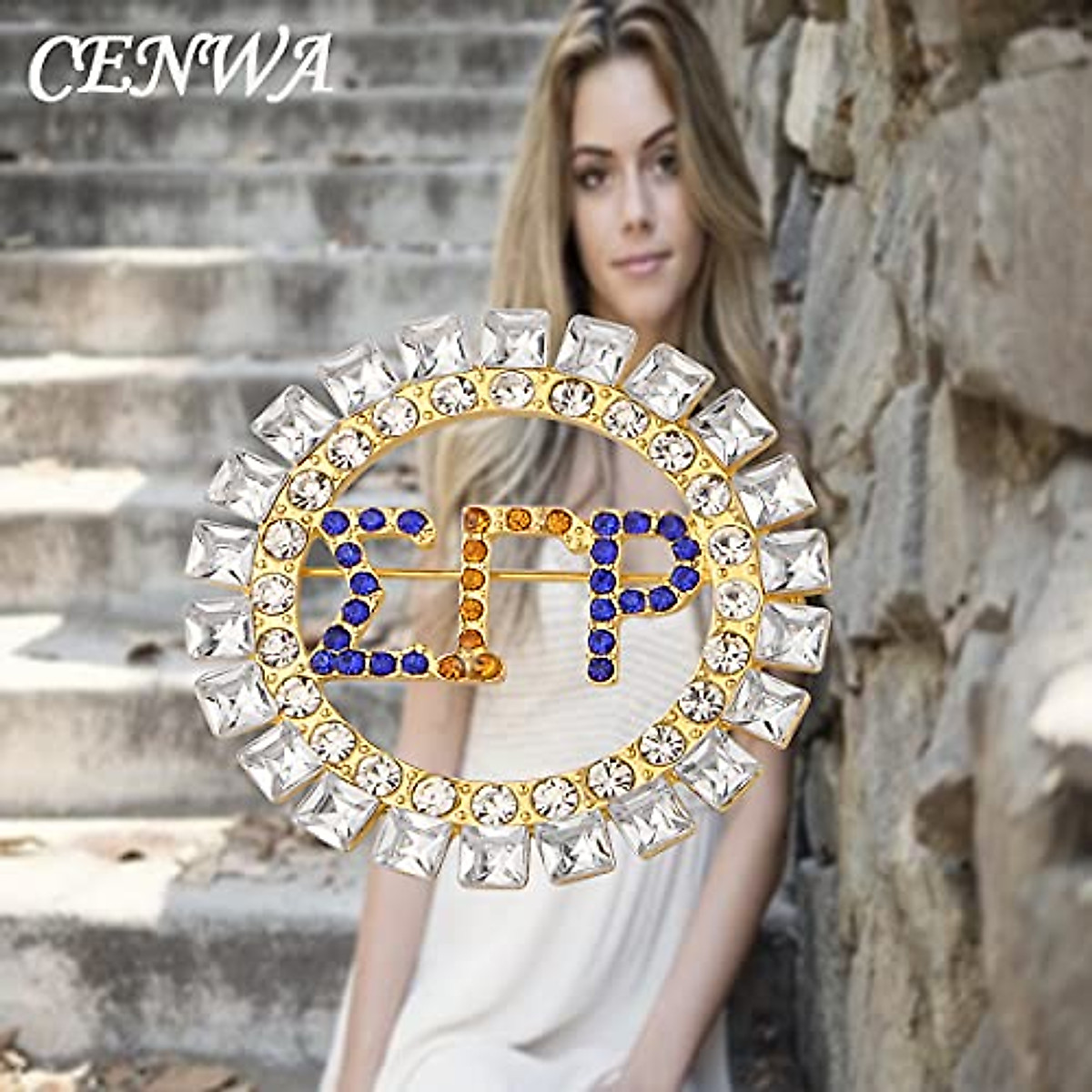 CENWA Sigma Gamma Rho Sorority Brooch Pin 1922 Sorority Paraphernalia Gift Greek Sorority Jewelry Gift (SGR round Pin2)