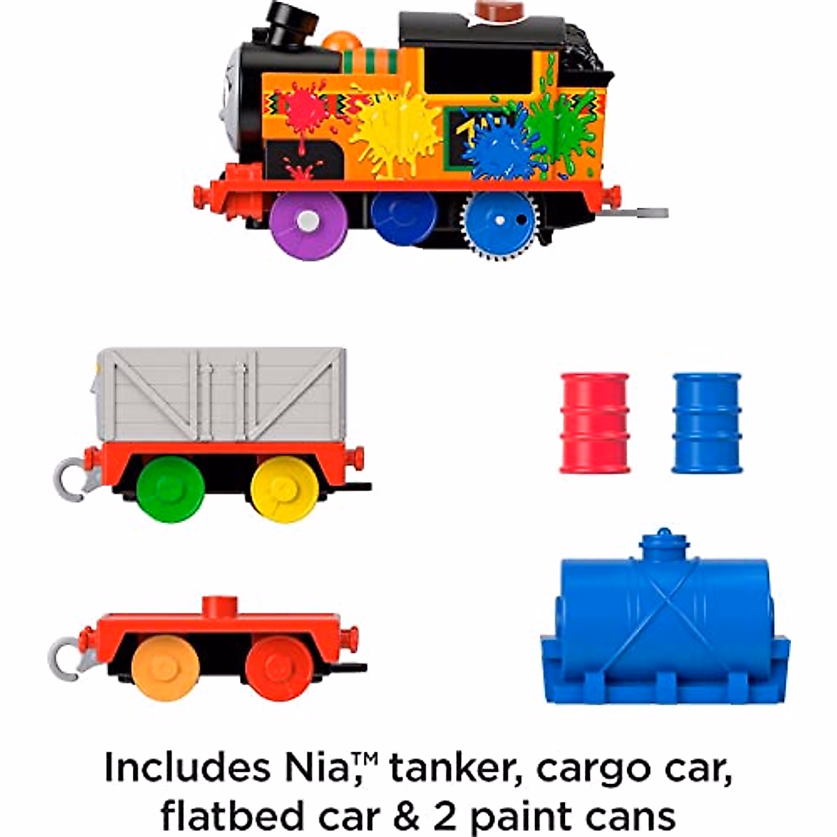 Thomas & Friends Motorized Toy Train Talking Nia Battery-Powered Engine with Character Phrases & Sounds for Ages 3+ Years