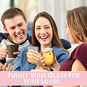 Set of 8 Sister Friends Gifts Not Sisters by Blood But Sisters by Heart 15 oz Funny Stemless Wine Glasses Friendship Keychain Birthday Christmas Gift for Sisters in Law Friends Women Girls Female