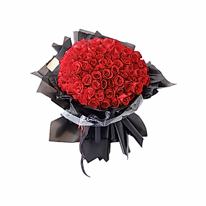 Rikyo 40 Counts Fresh Flowers Wrapping Paper,Wraps Waterproof Floral Wrapping Paper Sheets Fresh Flowers Bouquet Gift Packaging Korean Florist Supplies,Boundless 22 3/4 x 22 3/4 Inch (All Black)