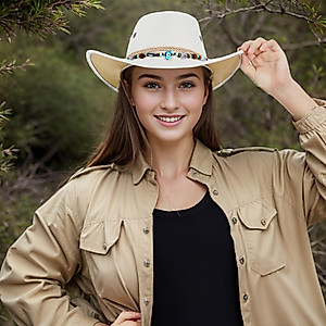 phnydreg 8PCS Cowboy Hat Bands Ethnic Western Hat Bands for Cowboy Hats Beaded Hat Bands for Women Cowgirl Men