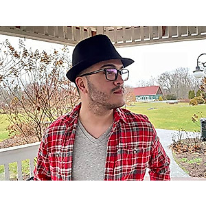 Fedora Hats for Men Unisex Manhattan Black Fedora