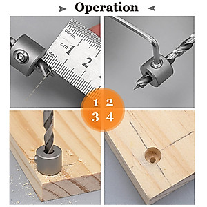 Muye 2 Set 8pcs Metric Woodworking Drill Stop Collar Set 3mm-16mm Nickel Plated Drilling Bit Depth Stopper with 2 Hex Wrenchs Drill Bit Limited Ring Silver Carbon Steel