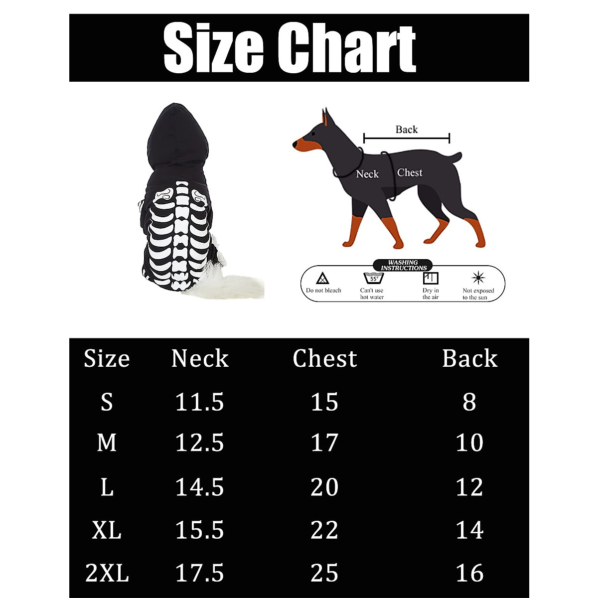 Impoosy Dog Halloween Hoodies Pet Skull Pajama Sotf Puppy Skeleton Clothes Cat Halloween Cotton Clothing (L)