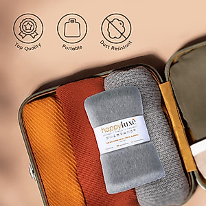 Happyluxe Shawl Wraps for Women, Versatile Wrap, Multifunctional Shawl for Dress, Pashmina, Travel Essentials, Womens Travel Accessories - Eco Cashmere Heather Gray