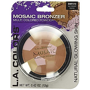 L.A. Colors Mosaic Bronzer/Blush Compact, Golden Bronze, 0.09 Ounce