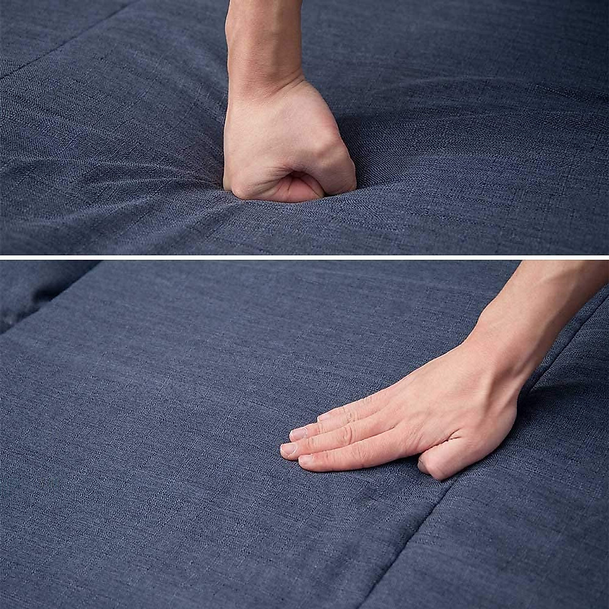 Merax Adjustable Fabric Folding Chaise Lounge Sofa Floor Couch 5-Position Sleep Sofa