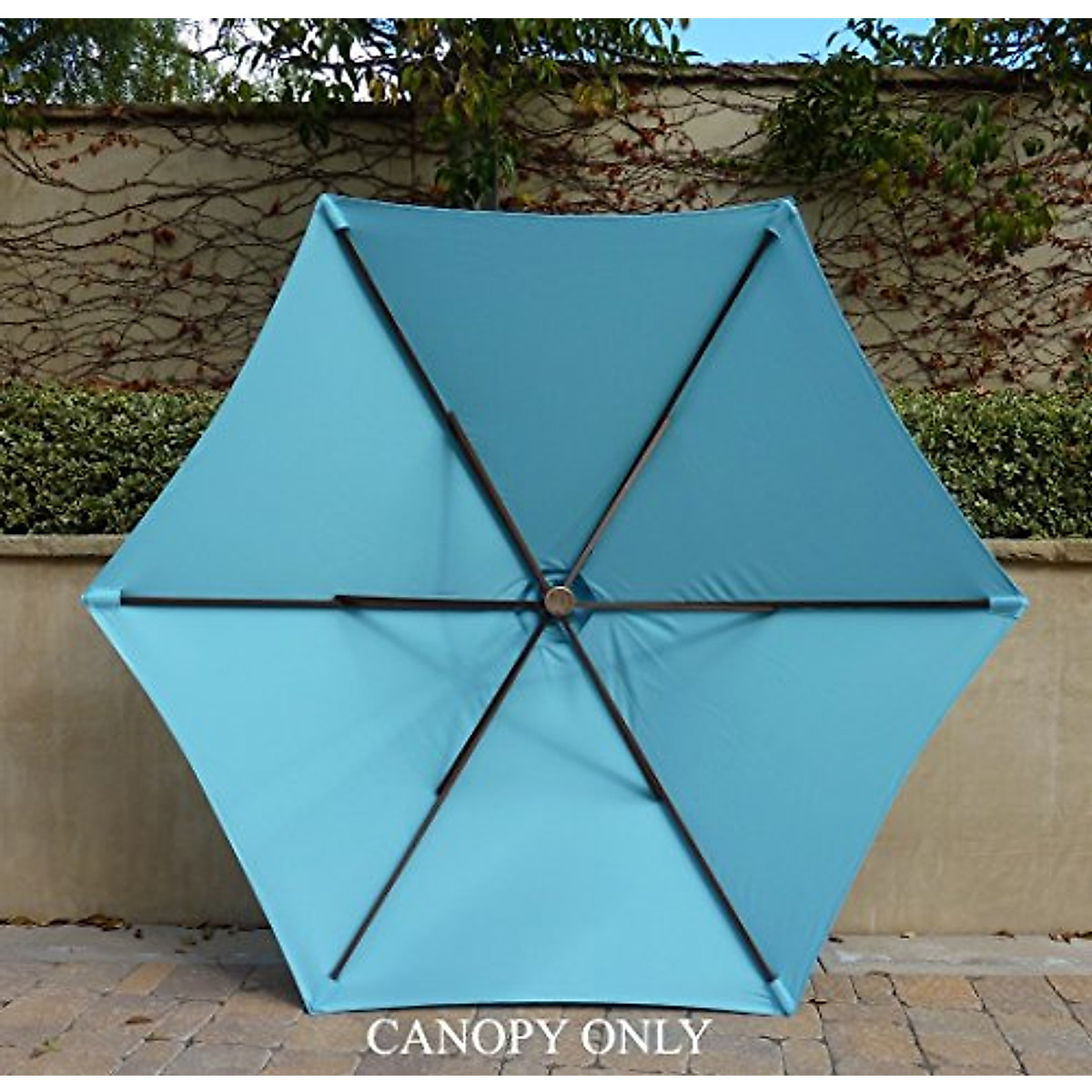 Formosa Covers 9ft Umbrella Replacement Canopy 6 Ribs in Light Blue (Canopy Only)