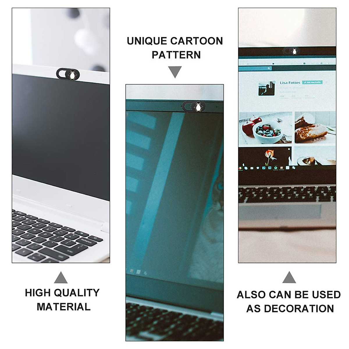 SOLUSTRE Slide Blocker 6 PCS camera cover camera privacy cover phone camera blocker laptop cam cover rainbow webcam cover slide animal webcam cover smartphone webcam cover lapdesk lens cap