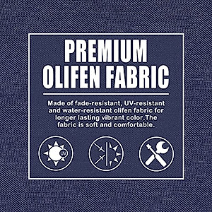 BPS Outdoor Lounger Cushion 72''L x 22''W x 3.5”H Patio Furniture Chair Seat Cushion Olifen Fabric Slipcover Sponge Foam - Set of 2