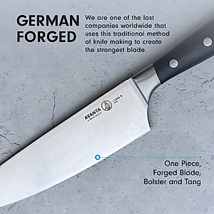 Messermeister Avanta 8” Chef’s Knife - German X50 Stainless Steel - Rust Resistant & Easy to Maintain