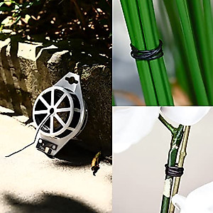HONENCN Twist Ties Garden Plant Wires for Gardening Flower Vine Climbing and Office Organization with Built-in Cutter(328ft /100m) x1 Pack, Black。