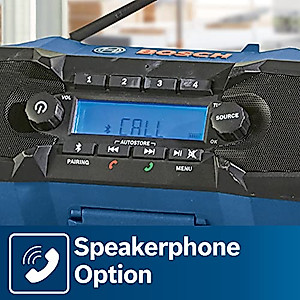 BOSCH GPB18V-2CN 18V Compact Jobsite Radio with Bluetooth® 5.0 , Black