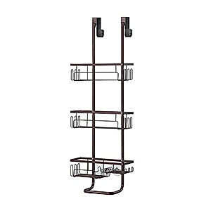 SunnyPoint Classic Metal Bathroom Shower Caddy, Over Door Hanging Storage Organizer Basket