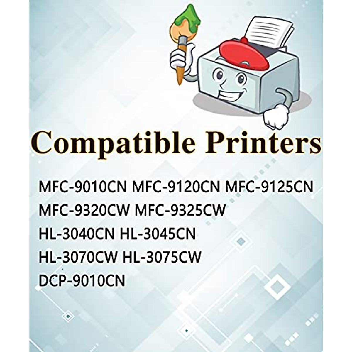 MM MUCH & MORE Compatible Toner Cartridge Replacement for Brother TN-210 TN210BK TN210C TN210M TN210Y TN 210 use in DCP-9010CN HL-3070CW 3075CW 3040CN 3045CN MFC-9010CN 9125CN 9325CW Printer (4-Pack)