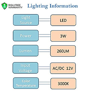 Lumina Low Voltage Landscape Lighting Cast-Aluminum Outdoor Path and Area Light Warm White 3W G4 LED Bulb and ABS Heavy Duty Ground Stake Included for Yard Walkway Lawn - Bronze PAL0101-BZLED8 (8PK)