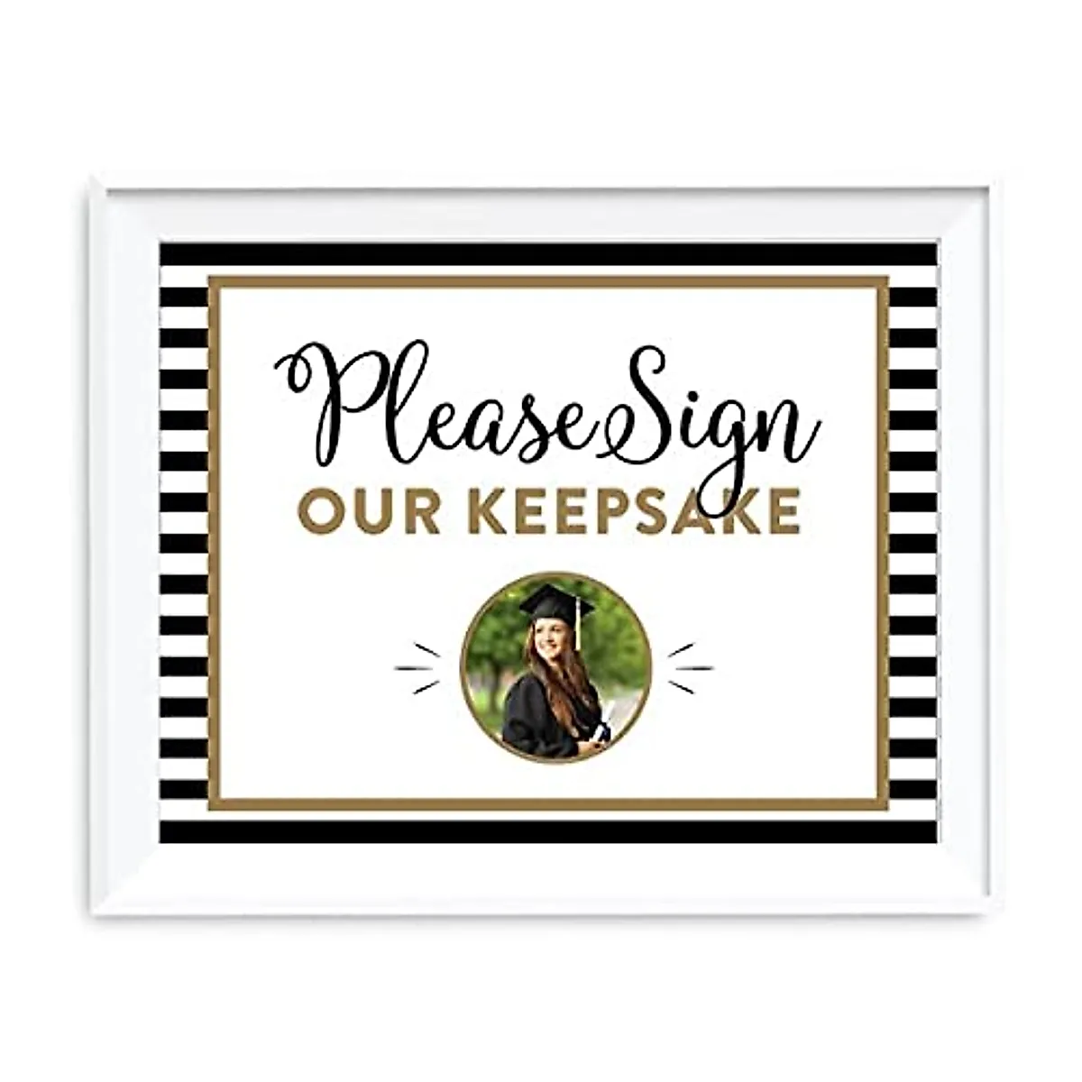 Andaz Press Personalized Graduation Photo Party Collection, Party Signs, Please Sign Our Keepsake Table Sign, 8.5x11-inch, 1-Pack, Custom Image