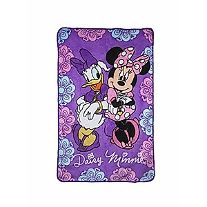 Disney Minnie Mouse Friends Forever Super Soft Toddler Blanket, Purple/Pink