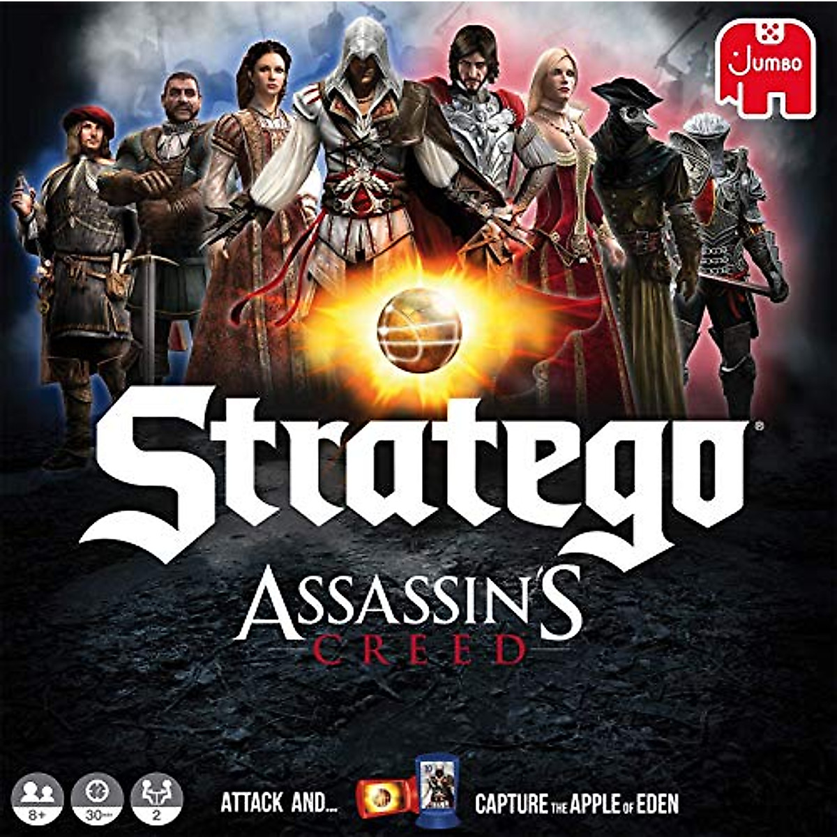 Jumbo, Stratego - Assassin's Creed, Strategy Board Game, 2 Players, Ages 8 Year Plus