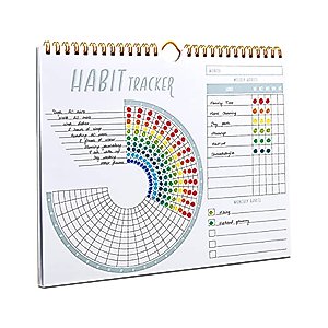 Lamare Habit Tracker Calendar - Inspirational Habit Journal with Spiral Binding - Daily Habit Tracker Journal and Goal Board - Motivational Goal Journal - Great Productivity Tool And Workout Calendar