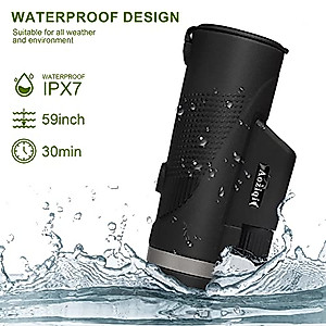 12x55 HD Monocular Telescope with Smartphone Holder, 2023 Waterproof Monocular, Lightweight Monocular for Bird Watching Hunting Camping Travel Star Watching
