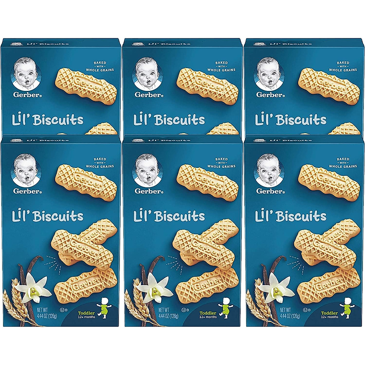 Gerber Lil' Biscuits Vanilla Wheat (Pack of 6)