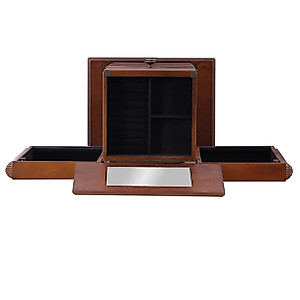 Powell Lightly Distressed "Deep Cherry" Jewelry Armoire