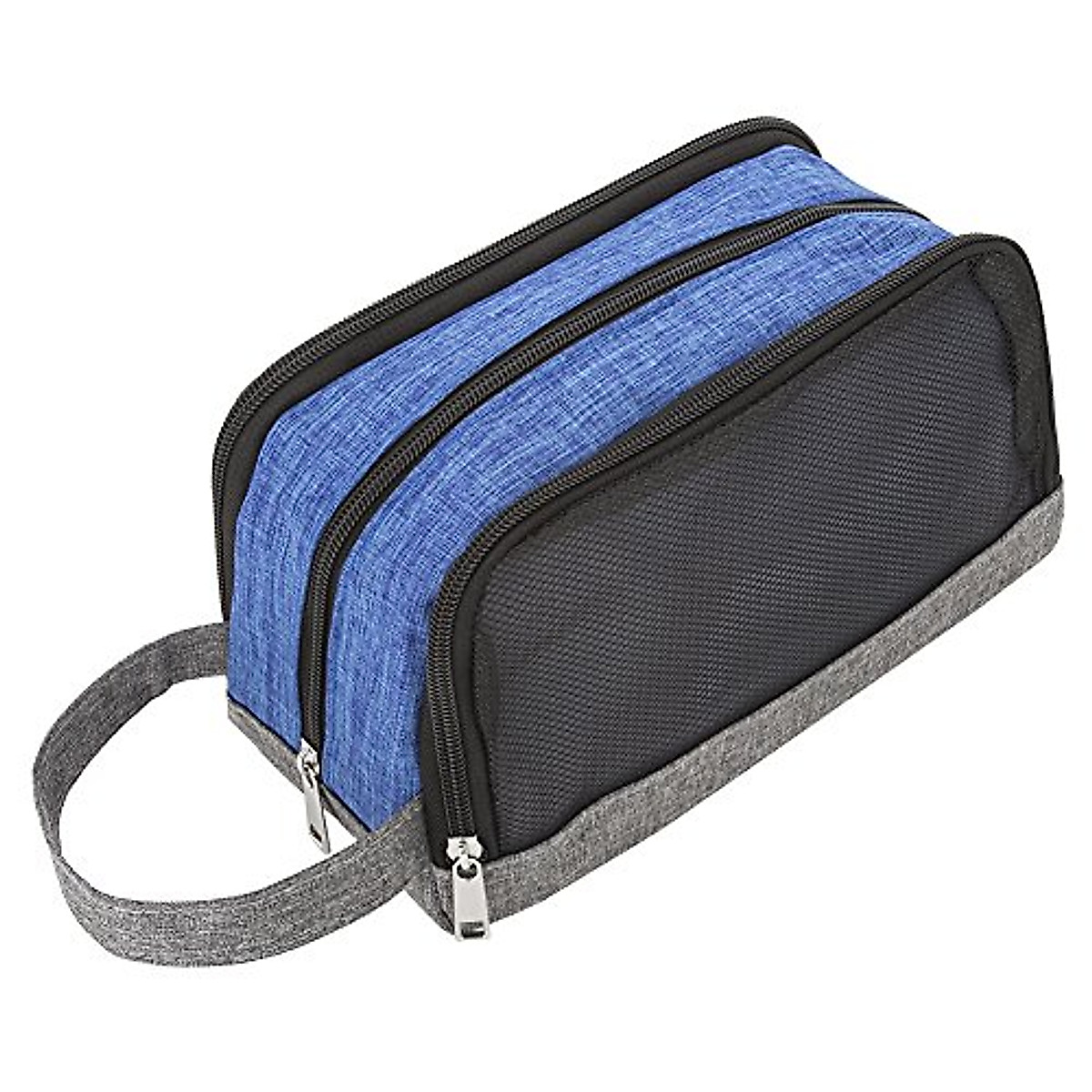 Yeiotsy Kids Wash Bag, Color Clash Portable Travel Toiletry Bag for Children's Camping Outing Short Trip (Blue)