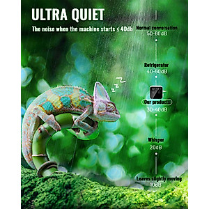 Reptile Humidifiers, Reptile Misting System, Reptile Mister Automatic with Timer, Terrarium Mister for Reptiles, Amphibians, Plants, Tank, Paludarium and Vivarium