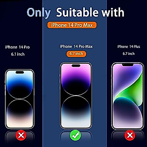 Ferilinso [3+3 Pack] for Apple iPhone 14 Pro Max Privacy Screen Protector Tempered Glass Accessories 3 Pack 9H Anti Spy Privacy Screen For iPhone 14 Pro Max 3 Pack Camera Lens Protector