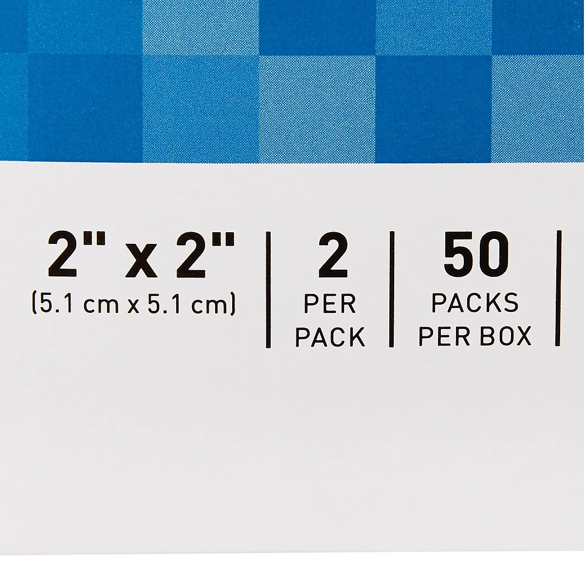 McKesson Non-Woven Sponges, Sterile, 4-Ply, Polyester/Rayon, 2 in x 2 in, 2 per Pack, 50 Packs, 100 Total