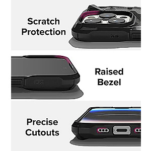 Ringke Fusion-X [Military Design] Compatible with iPhone 14 Pro Case 6.1 Inches, Camouflage Hard Back Heavy Duty Shockproof Advanced Protective Bumper Cover - Camo Black