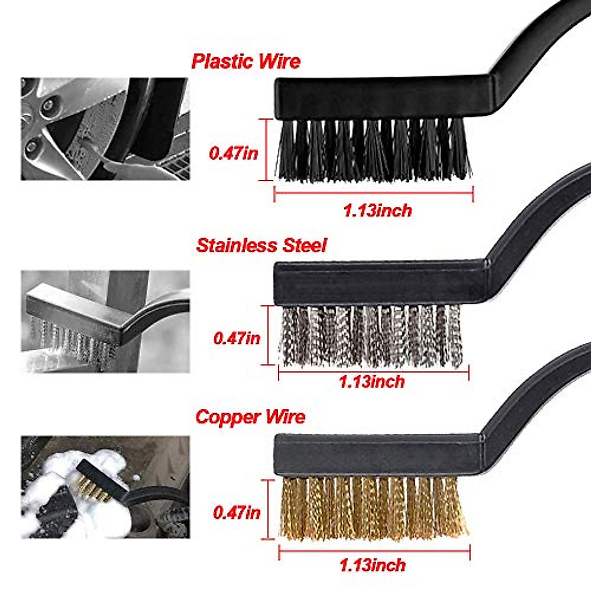 17 Pcs Car Interior Detailing Brush Set Wheel Brush Kit for Cleaning Weels, Interior, Leather, Air Vents, Emblems