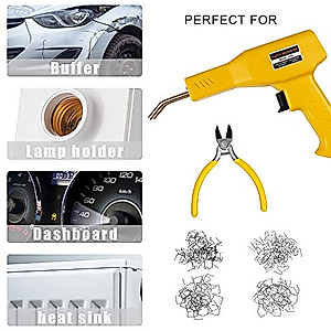 50W Hot Staplers Machine, Snnetwork Professional Car Bumper Crack Repair kit Welding Machine Set, Handy Plastics Welders Garage Tools, Hot Thermal Stapler Welder Gun Garage Repair Tools, Yellow