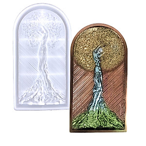 1 Set of Tree of Life Resin Mold Ornament Display Silicone Molds Epoxy Resin Body Tray Pendant Articles Stuff for Decoration Table Desk Office, Handmade DIY Making Art Crafts