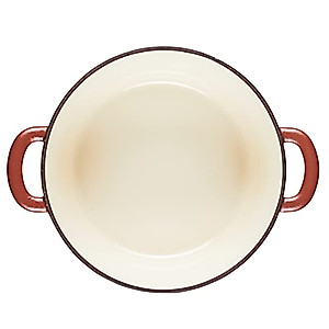 Ayesha Curry Kitchenware Enameled Cast Iron Dutch Oven/Casserole Pot with Lid, 6 Quart, Redwood Red