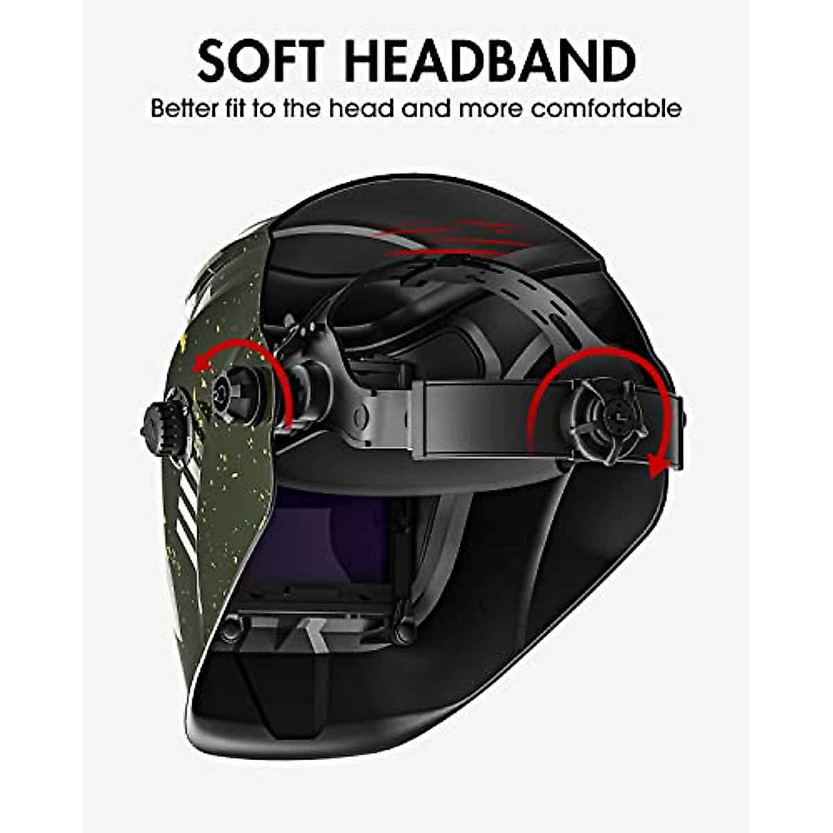 ANDELI Welding Helmet,Large Viewing True Color Solar Powered Auto Darkening Welding Helmet with Side View 4 Arc Sensor Wide Shade 4/5-8/9-13 Welder Mask for TIG MIG ARC Grinding Plasma