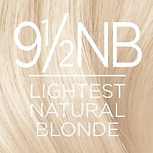 L’Oréal Paris Excellence Creme Permanent Hair Color, 9.5NB Lightest Natural Blonde, 100 percent Gray Coverage Hair Dye, Pack of 2