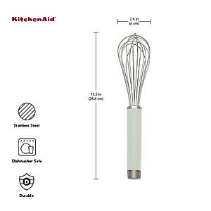 KitchenAid Gourmet Utility Whisk, 10.5-Inch, Matte Pistachio