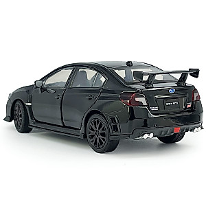 2016 Impreza WRX STI Diecast Model Car 1/32 Scale Metal Toy Cars Racing Sports Sedan Toy Vehicle with Light, 4 Doors Open Hood Trunk Open, Toys for Boys Gifts Kids Collection for Men, Black