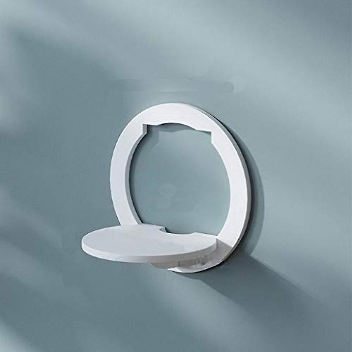 WYKDD Wall Shelf Free Punching Wall-Mounted TV Background Wall Hanger Bedroom Balcony Bedside Wall Creative Flower Pot Stand (Color : Black)