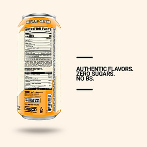 GHOST Energy Drink - 12-Pack, Orange Cream, 16oz Cans - Energy & Focus & No Artificial Colors - 200mg of Natural Caffeine, L-Carnitine & Taurine - Gluten-Free & Vegan