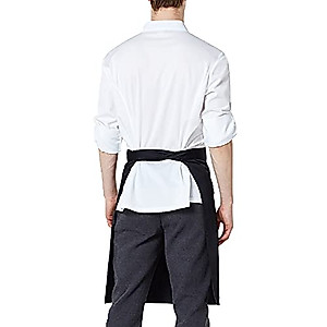 BE THE CHEF 2Pack 1 Pocket 4-Color Waist Apron for Chef, Restaurant, Pub, Cafe, Waiter, Waitress, Server (Black)