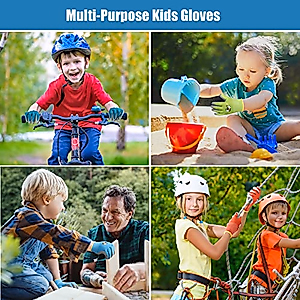 18 Pairs Kids Gardening Gloves Children Garden Glove Foam Rubber Coated Yard Work Gloves for Kids Toddlers Youth Boys Girls (Medium (Age 6-8))