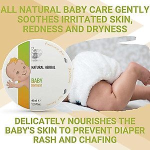 BenePura Diaper Rash Ointment 1.35 fl. Oz - Natural Baby Ointment for Diaper Rash with Calendula and Chamomile - Diaper Rash Cream for Baby - Diaper Cream, Baby Butt Cream, Baby Rash Cream